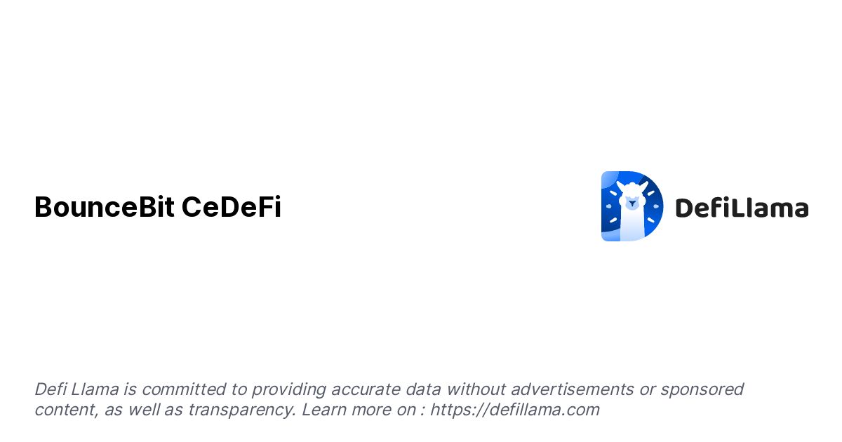 BounceBit CeDeFi - DefiLlama